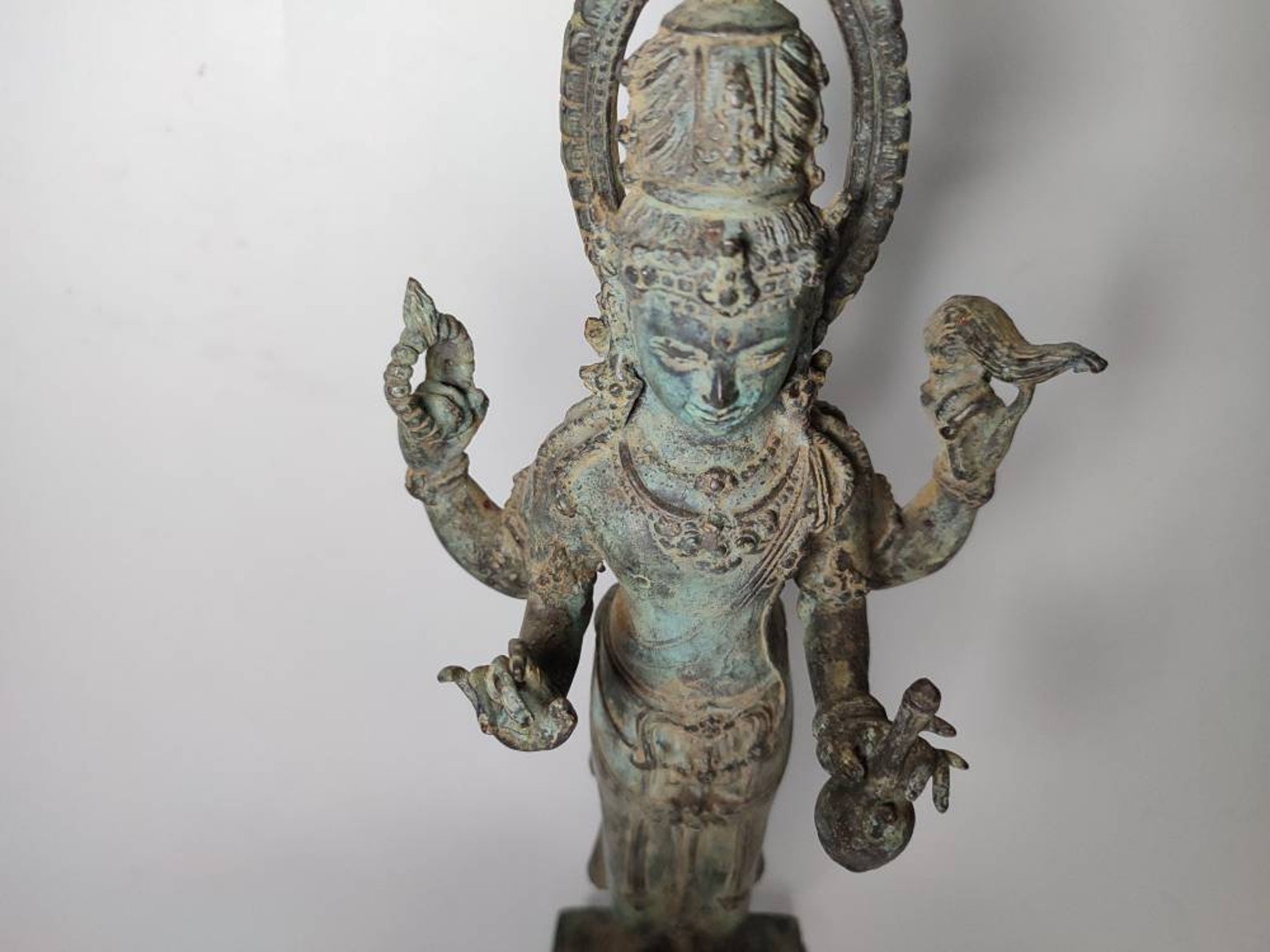 Vishnu God Statue, Vishnu Four Arms Statue, Lord Vishnu, Bronze ...