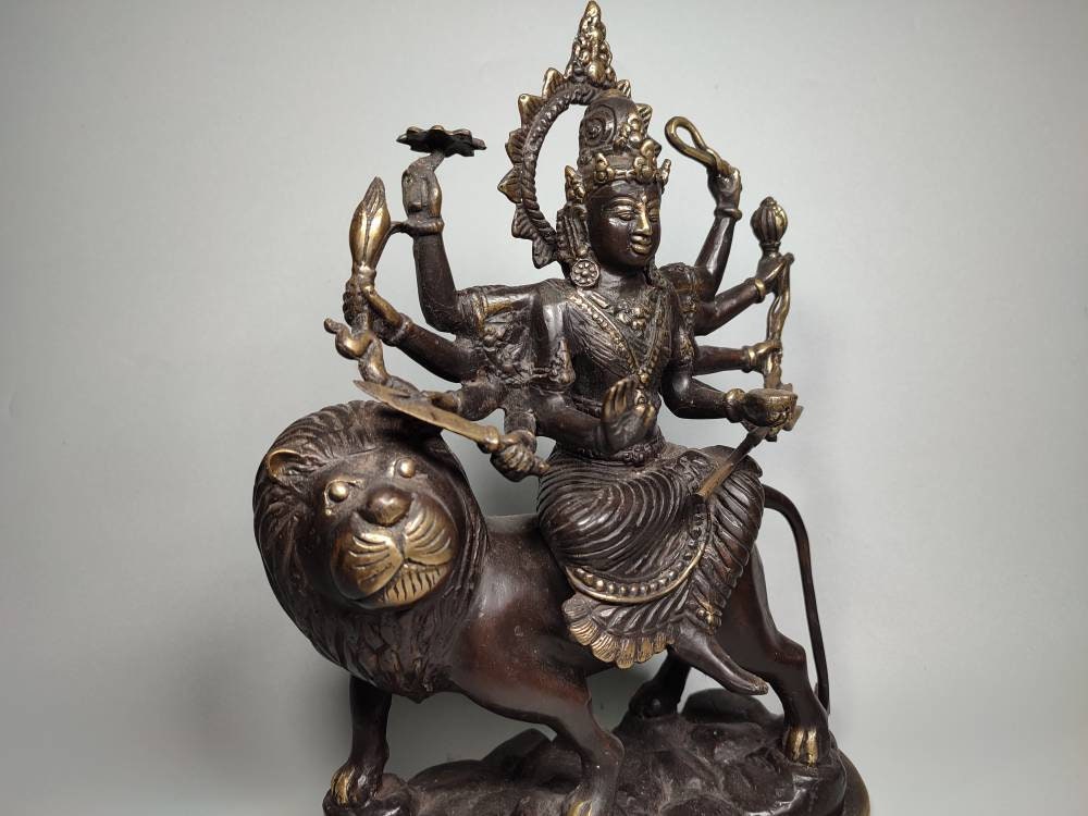 Lord Shiva Statue, Shiva Siting on Lion, Ten Arm Shiva Statue, Shiva ...