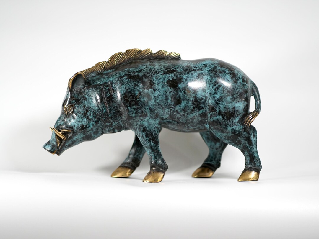 Bronze Wild Boar, Wild Pig, Animal Figurine, Hunter's Collection, Rare ...