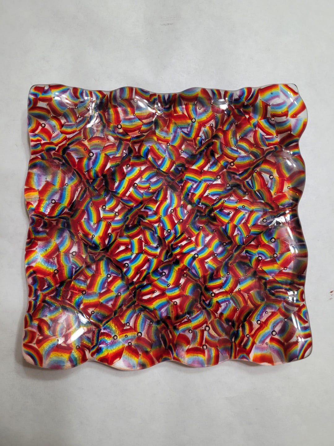 Rainbow Murrini Dish - Etsy