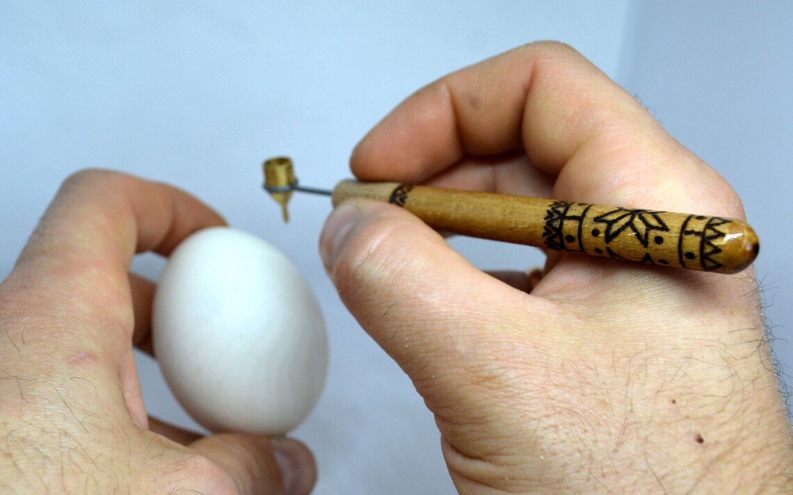 Kistka Kistka Set Decorated Wood Burned Kistka Egg - Etsy