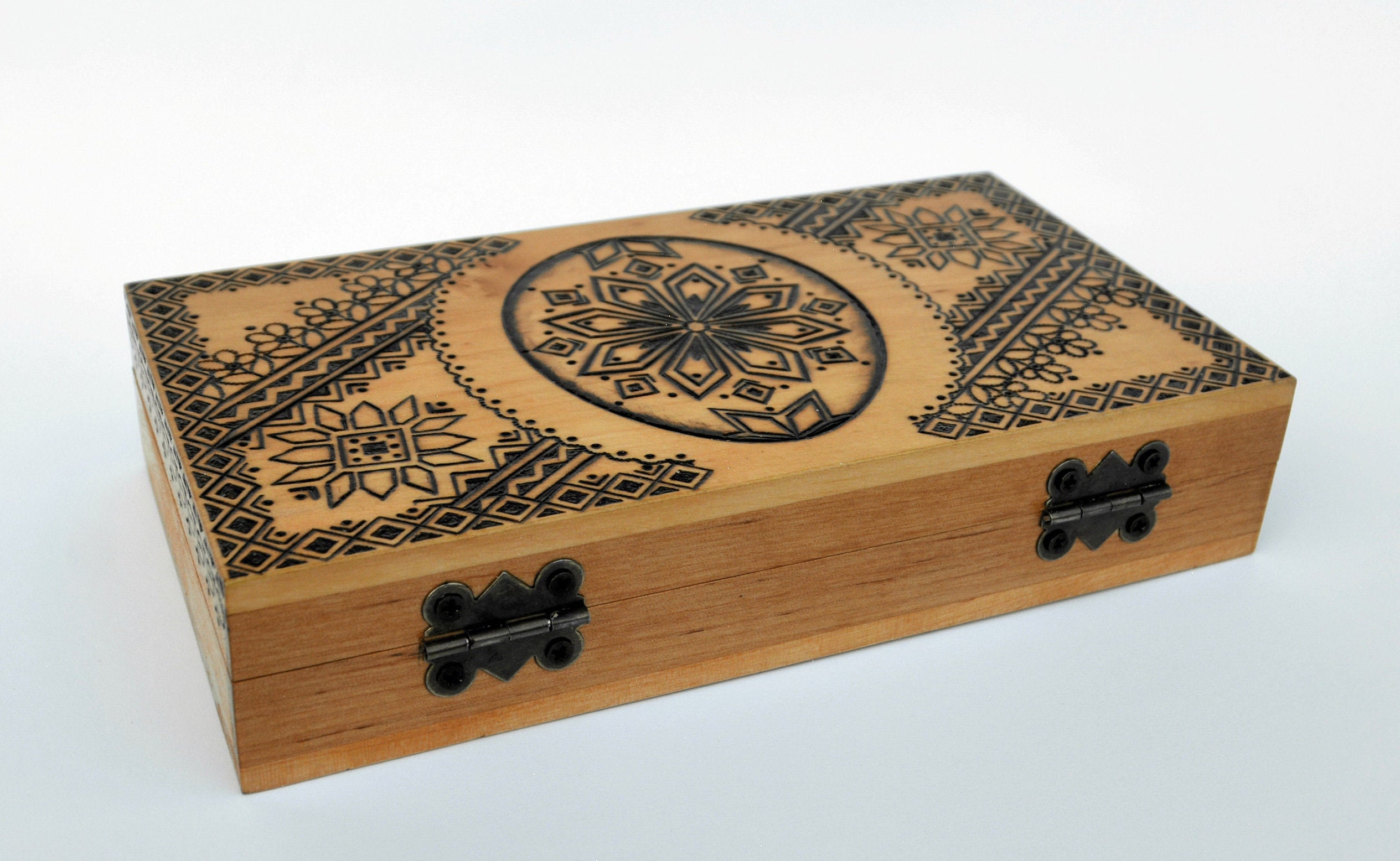 Pysanka Egg Decorating Kit Wood Burned Box and Kistky - Etsy