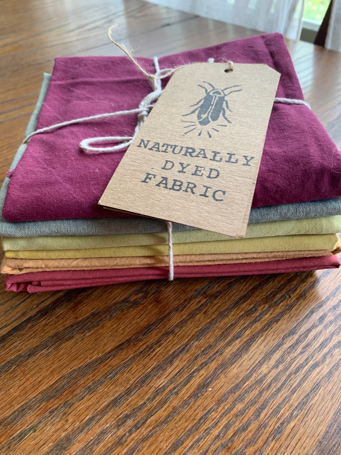 Naturally Dyed Cotton Fabric Bundle Colorful Hand Dyed sewing, Quilting ...