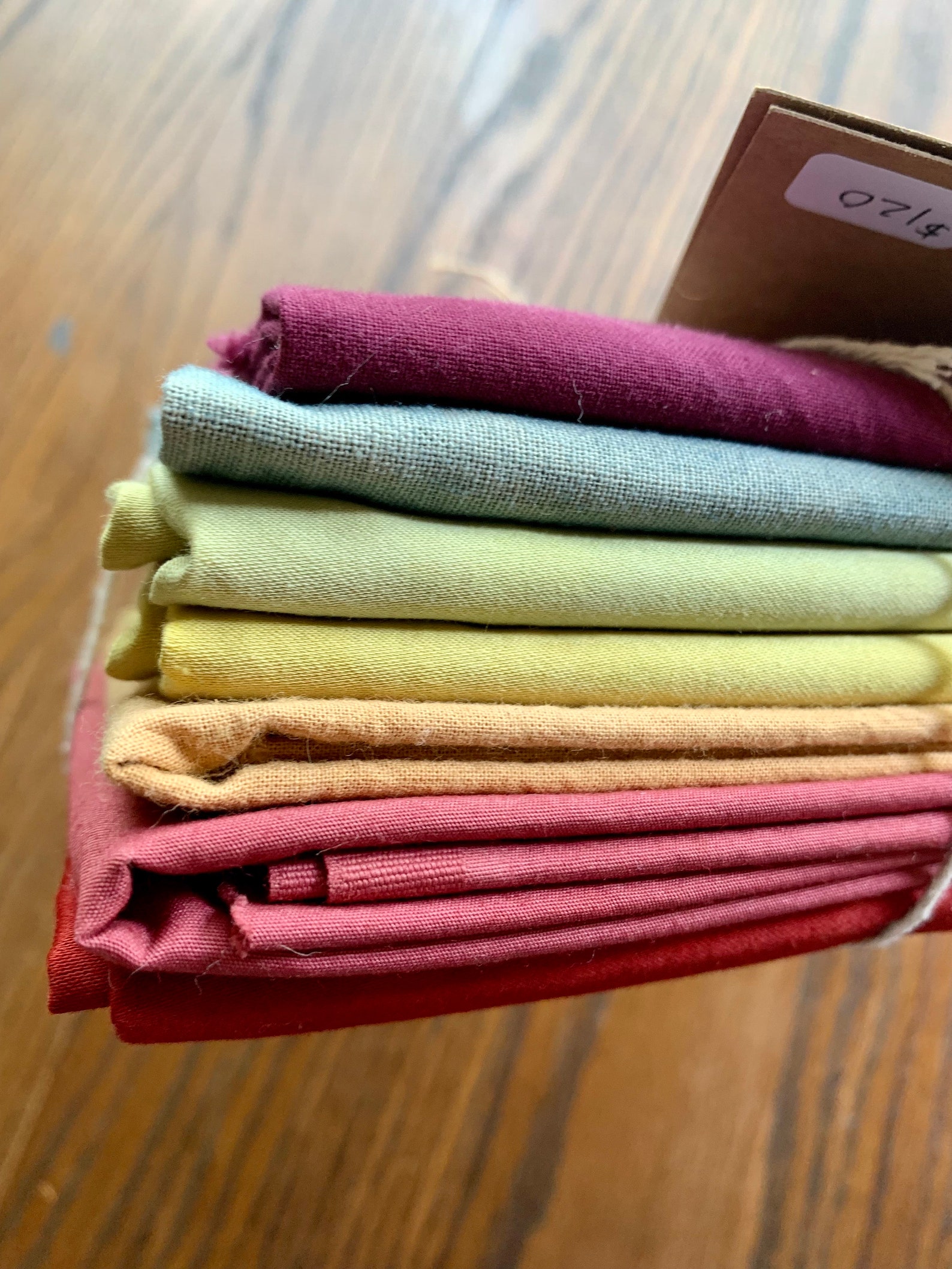 Naturally Dyed Cotton Fabric Bundle Colorful Hand Dyed sewing, Quilting ...