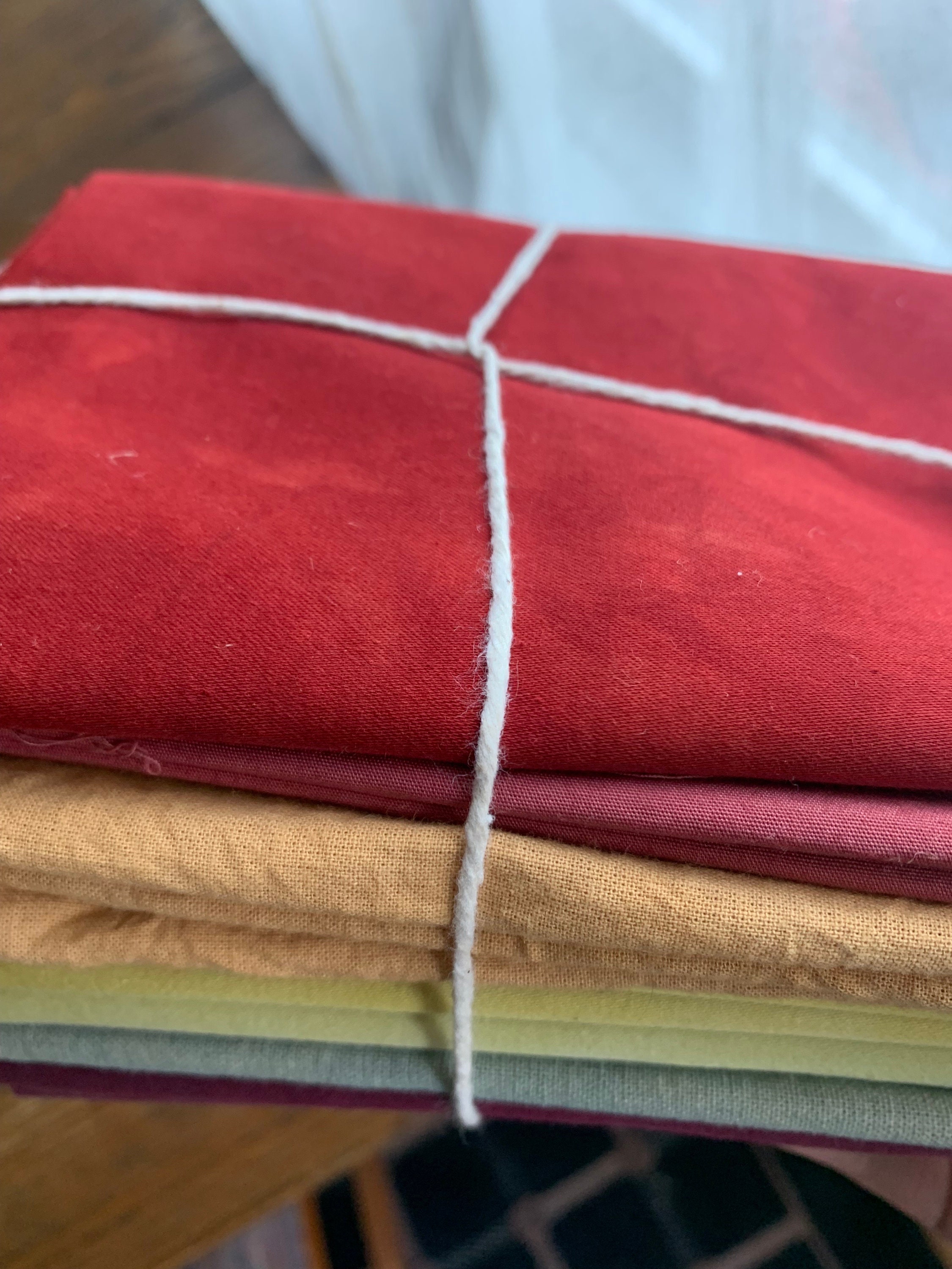 Naturally Dyed Cotton Fabric Bundle Colorful Hand Dyed sewing, Quilting ...
