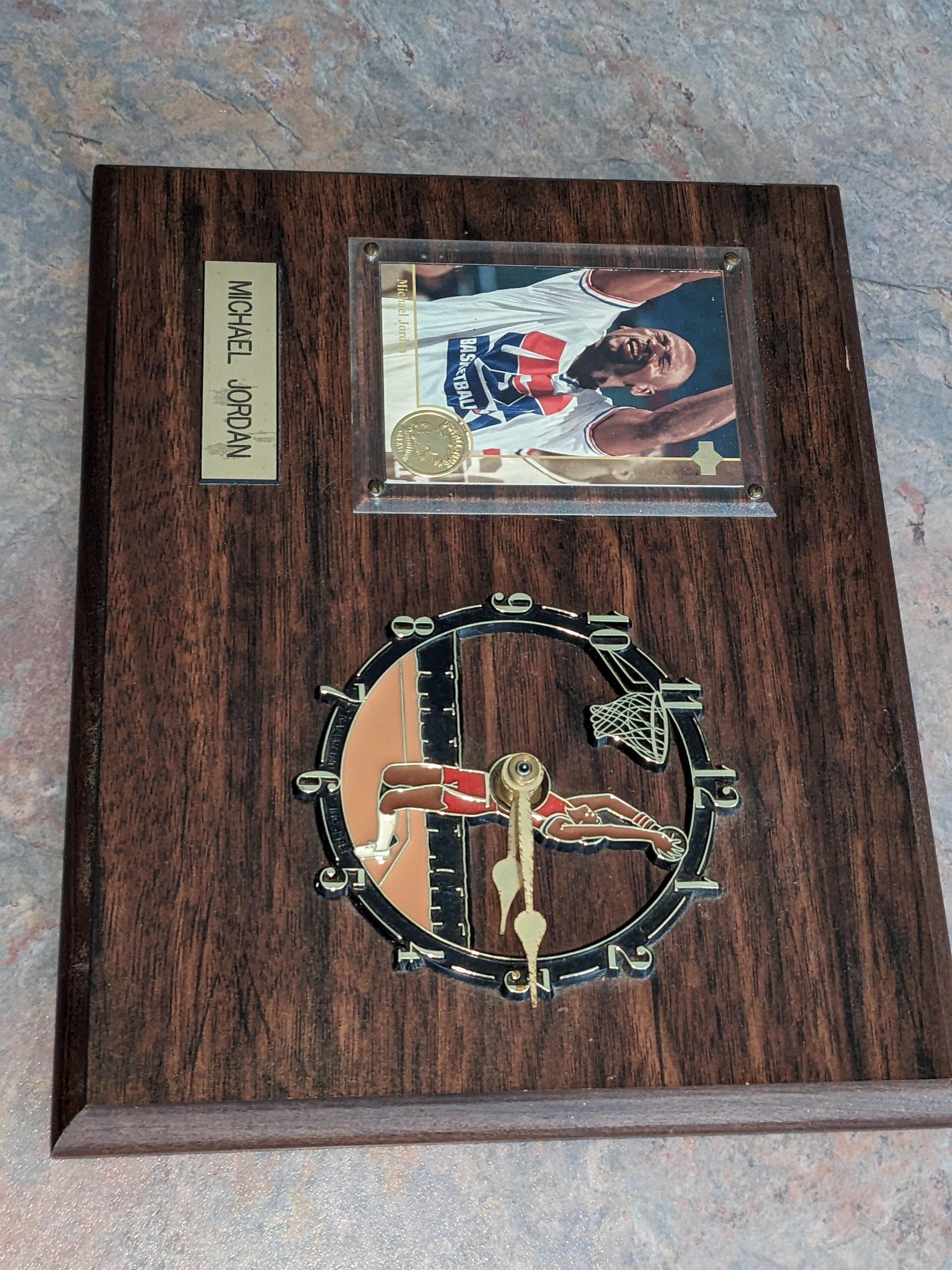 Michael Jordan UPPER DECK All-time GREATS #85 1994 Plaque Mounted With ...
