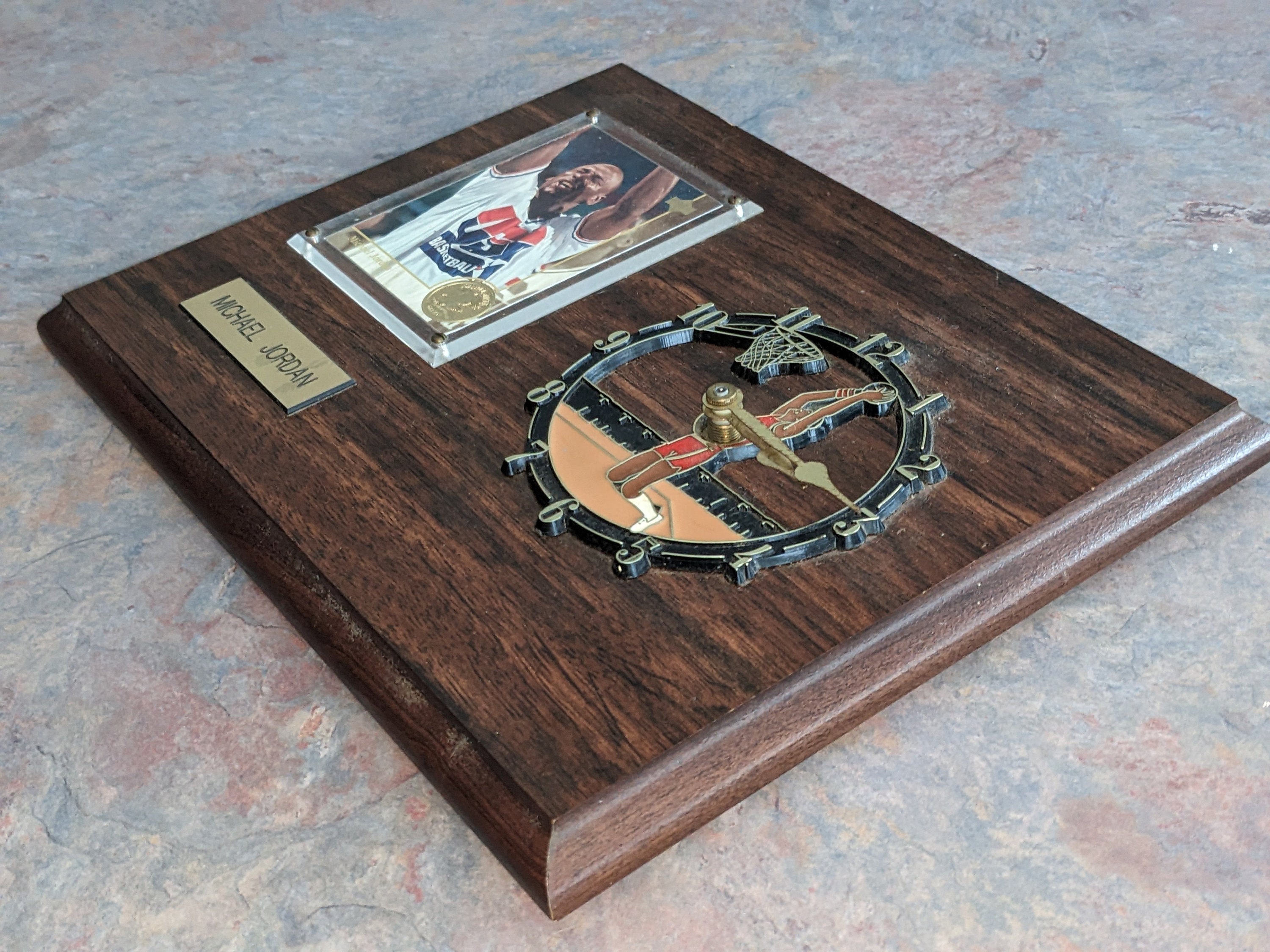 Michael Jordan UPPER DECK All-time GREATS #85 1994 Plaque Mounted With ...