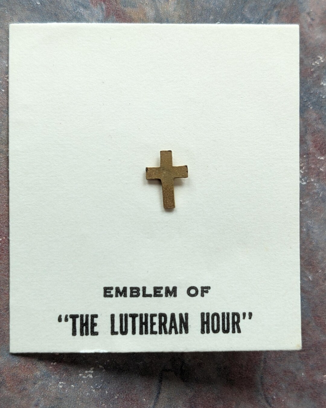 Vintage Cross Tie Tac Lapel Tack Pin Emblem of "the Lutheran Hour" on ...