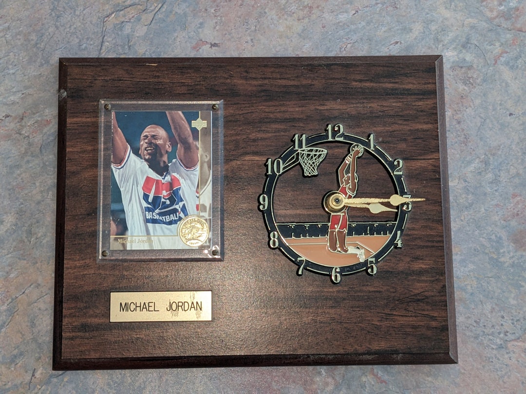 Michael Jordan UPPER DECK All-time GREATS #85 1994 Plaque Mounted With ...