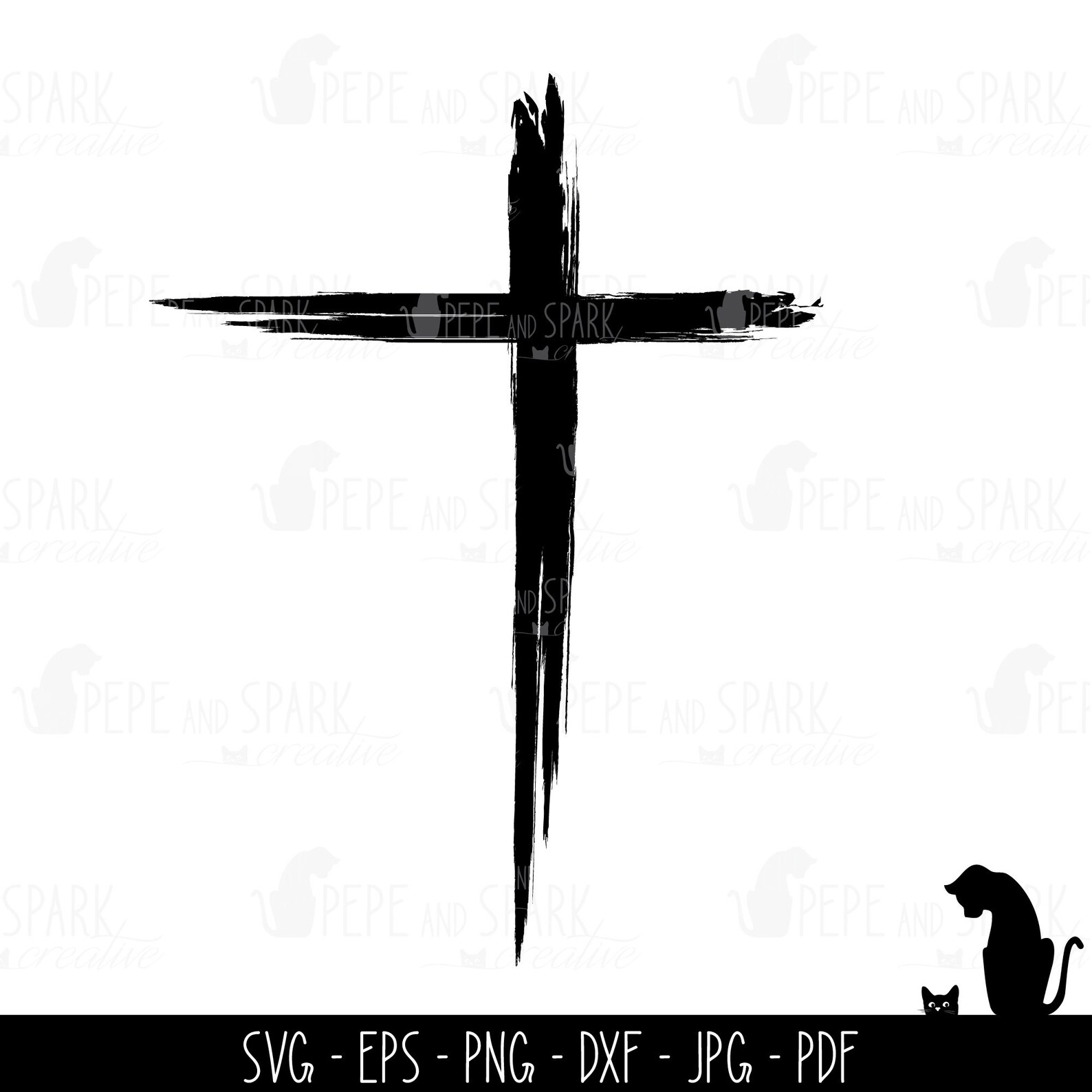 Grunge Cross SVG Rustic Cross Diy Vector Christian Cross - Etsy