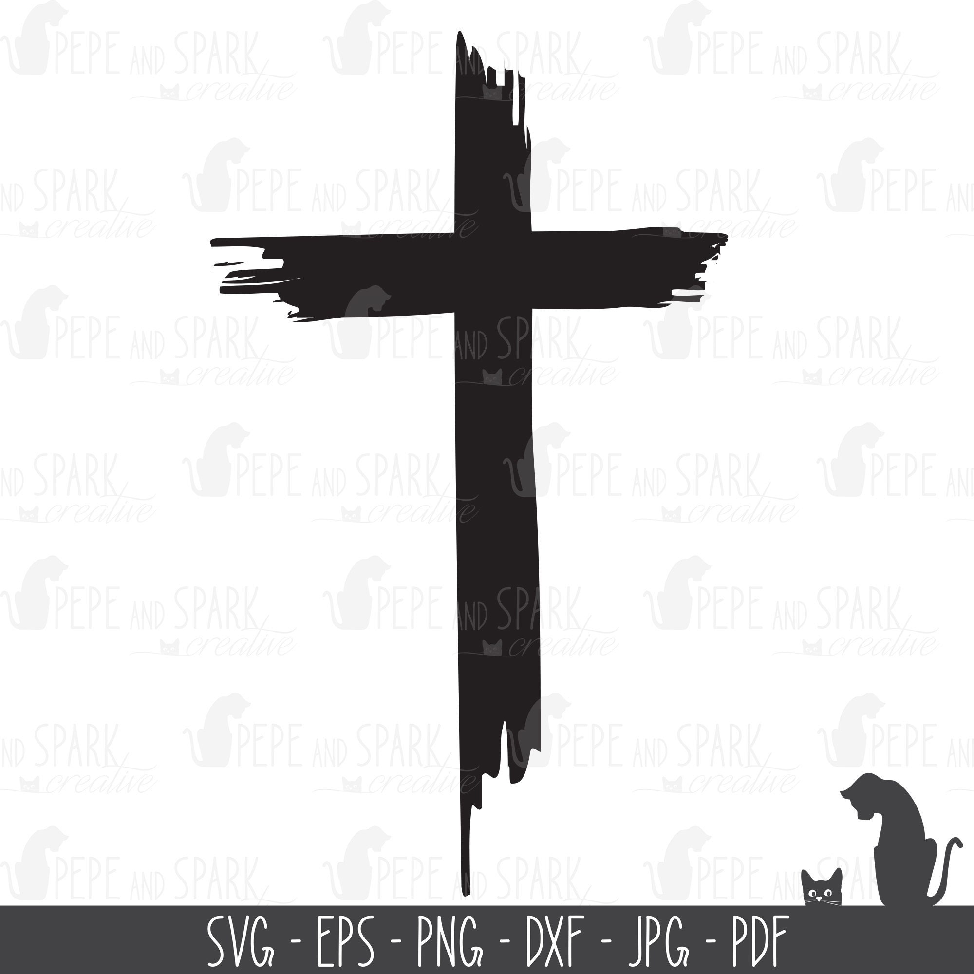 Solid Rustic Weathered Cross SVG Rustic Cross DIY Vector | Etsy España