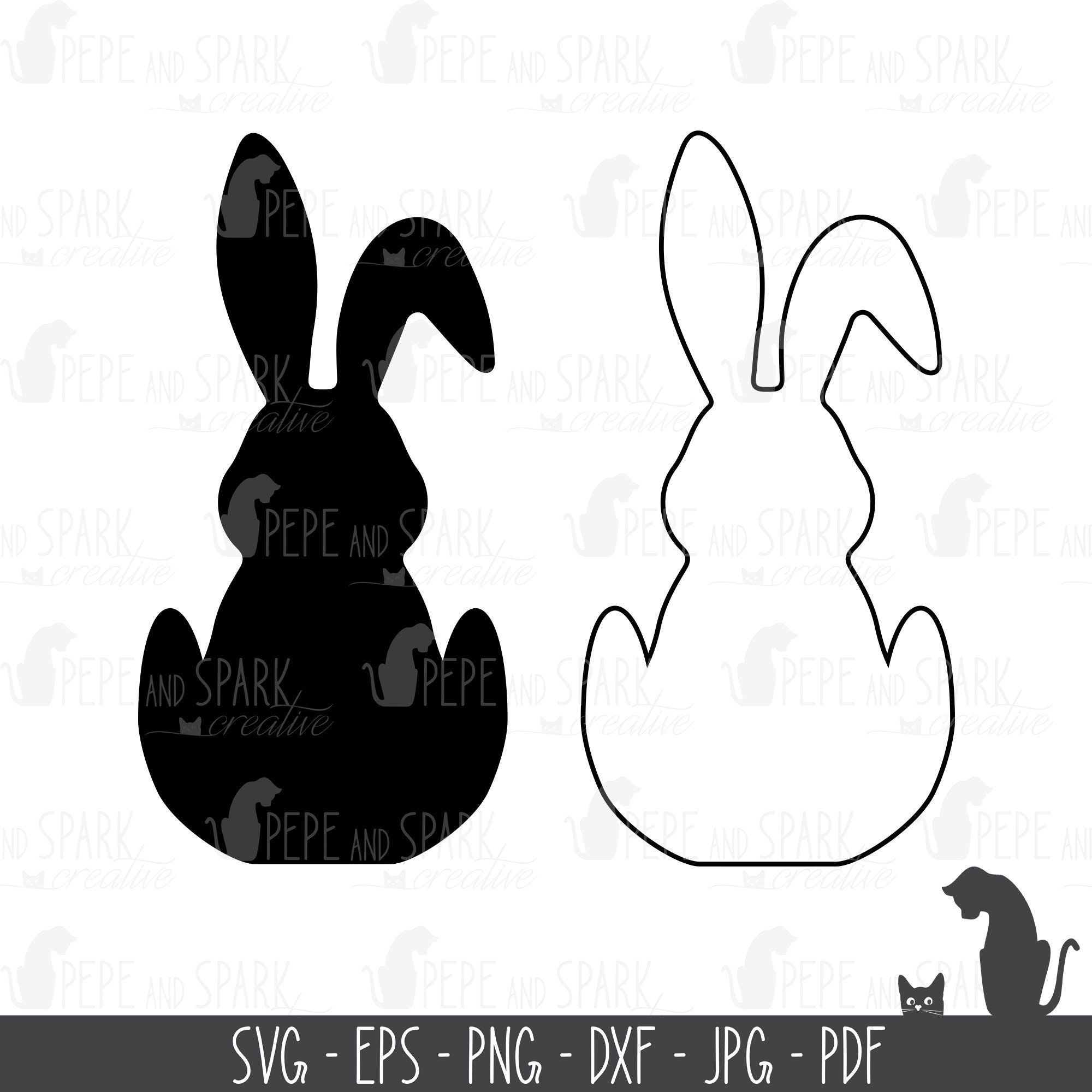 Drawing & Illustration Digital Easter Svg Bunny Svg Floppy Bunny Ears ...