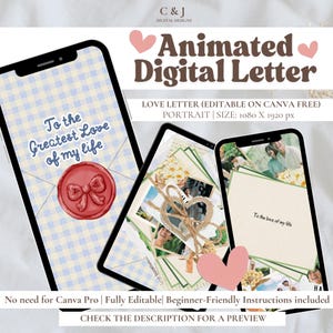 Cute Animated Love Letter Virtual Gift for LDR Couple Digital Gift ...