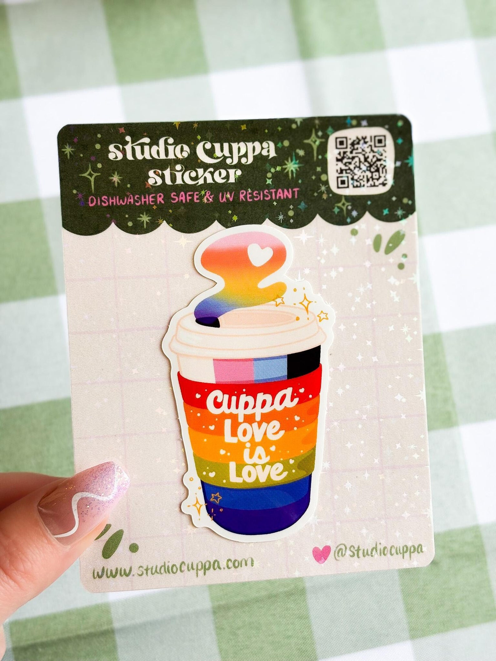 Cuppa Love is Love LGBTQ+ Die Cut Sticker | Cafe Themed Dishwasher Safe ...