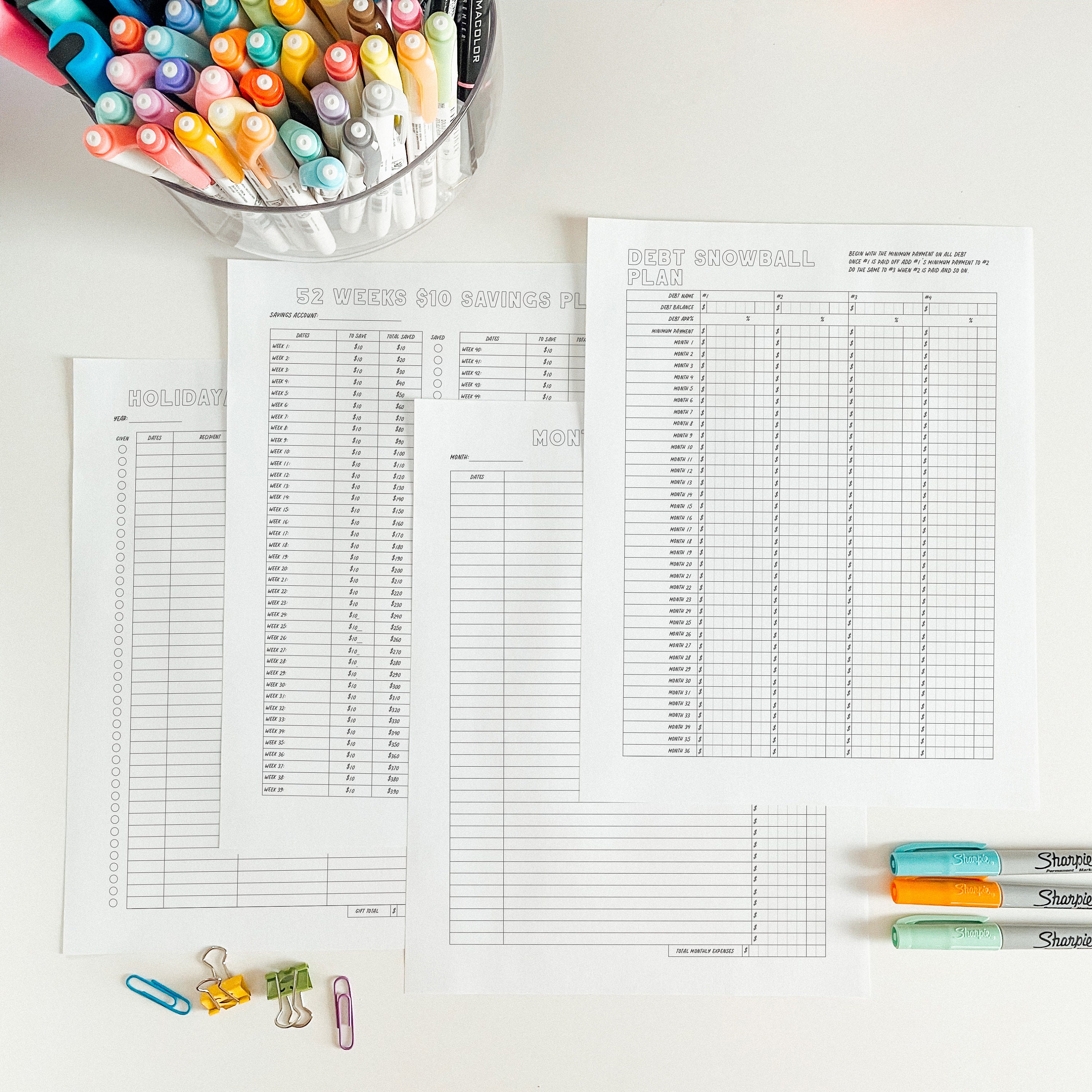 Coloring Printable Budget Planner | 18 Page Pack | PDF Planner | Color ...