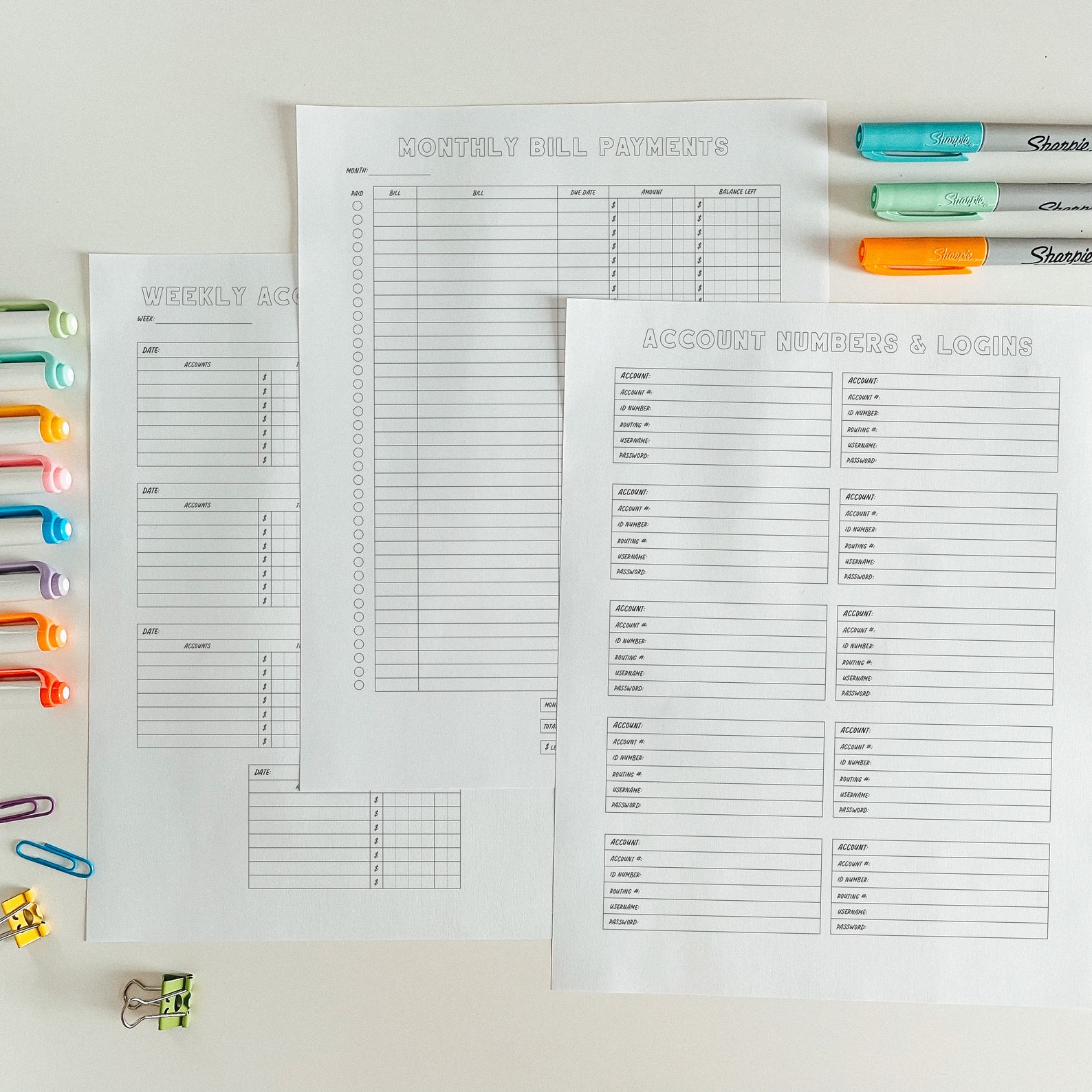Coloring Printable Budget Planner | 18 Page Pack | PDF Planner | Color ...