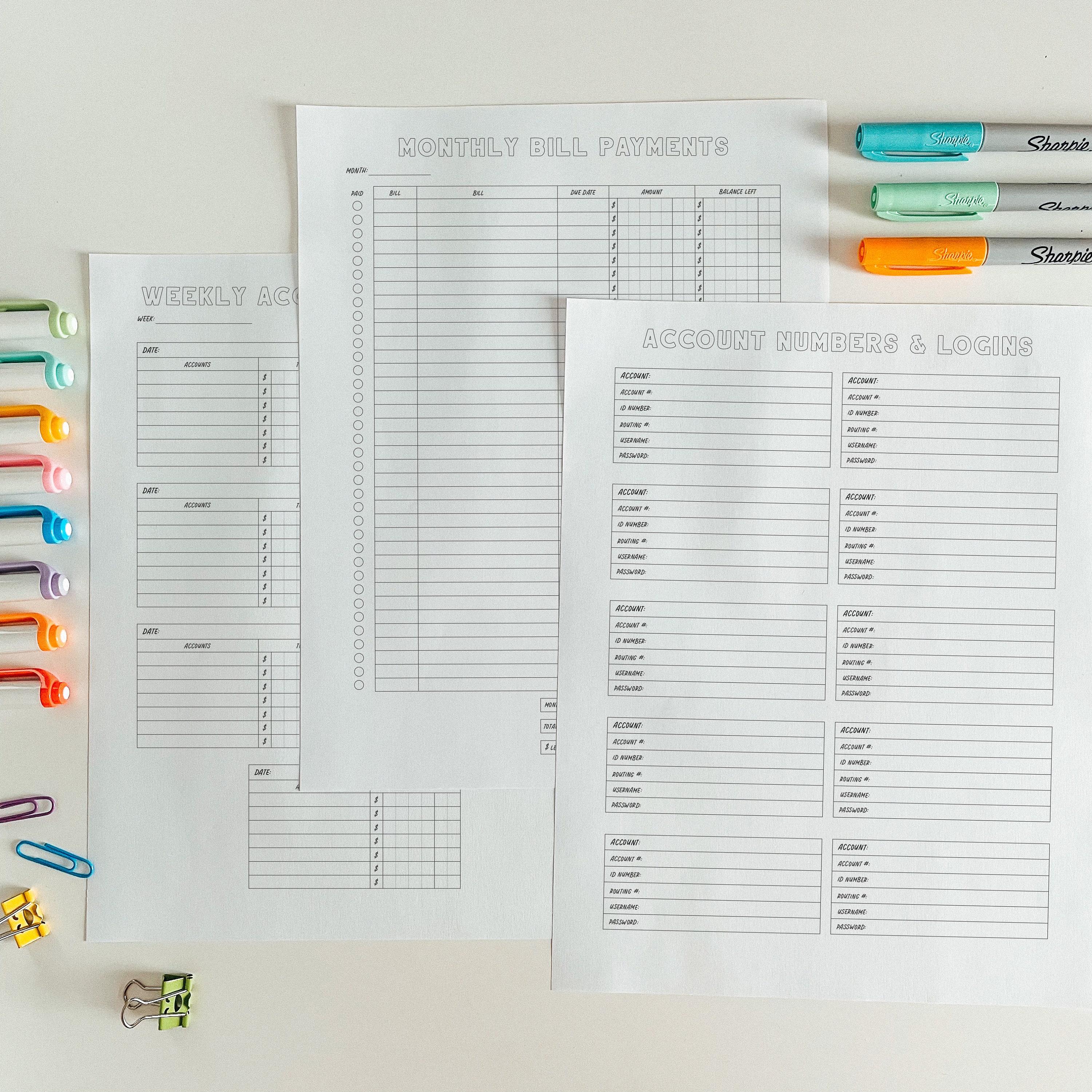 Coloring Printable Budget Planner | 18 Page Pack | PDF Planner | Color ...