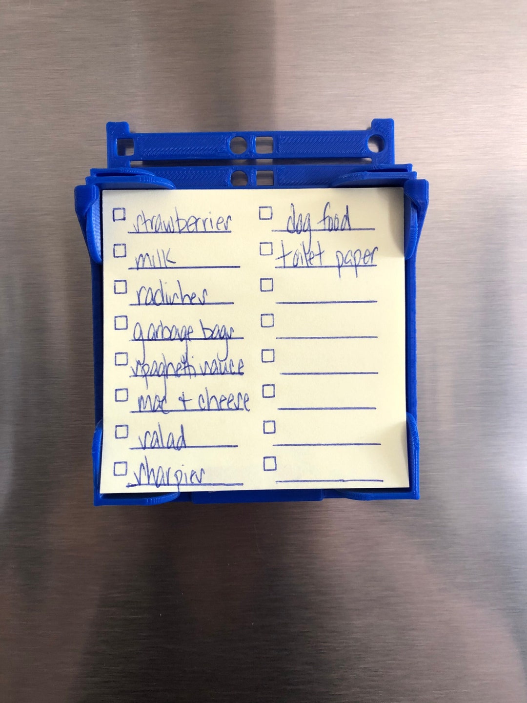 Fridge Sticky Note Holder and Stencil, Office Supplies, Fridge Sticky ...