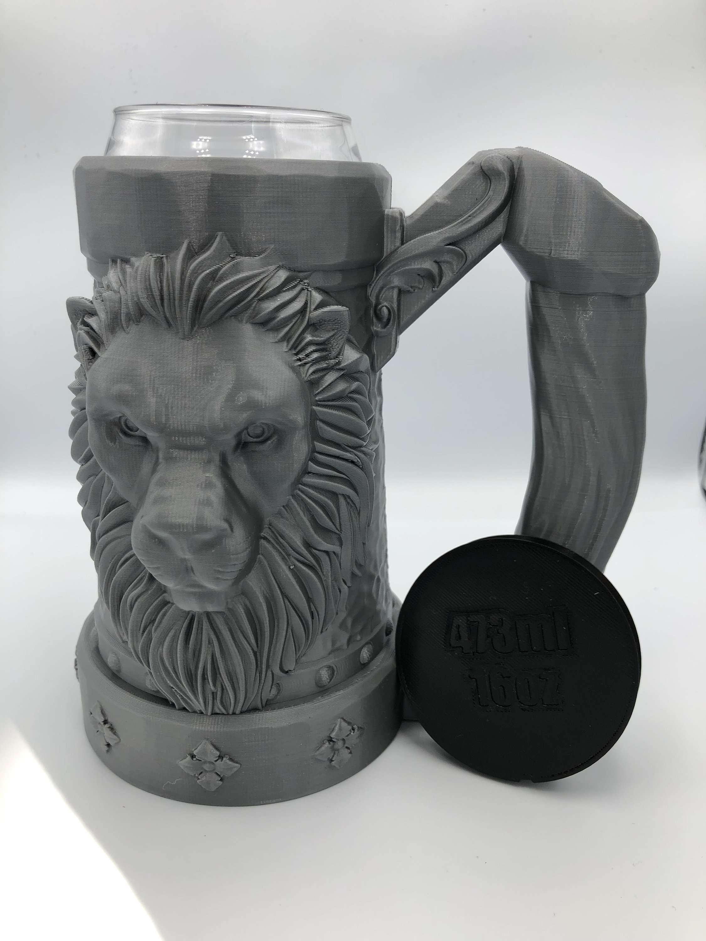 Lion Mug Gaming Mug Mythic Mug Ren Faire Can Holder Role - Etsy