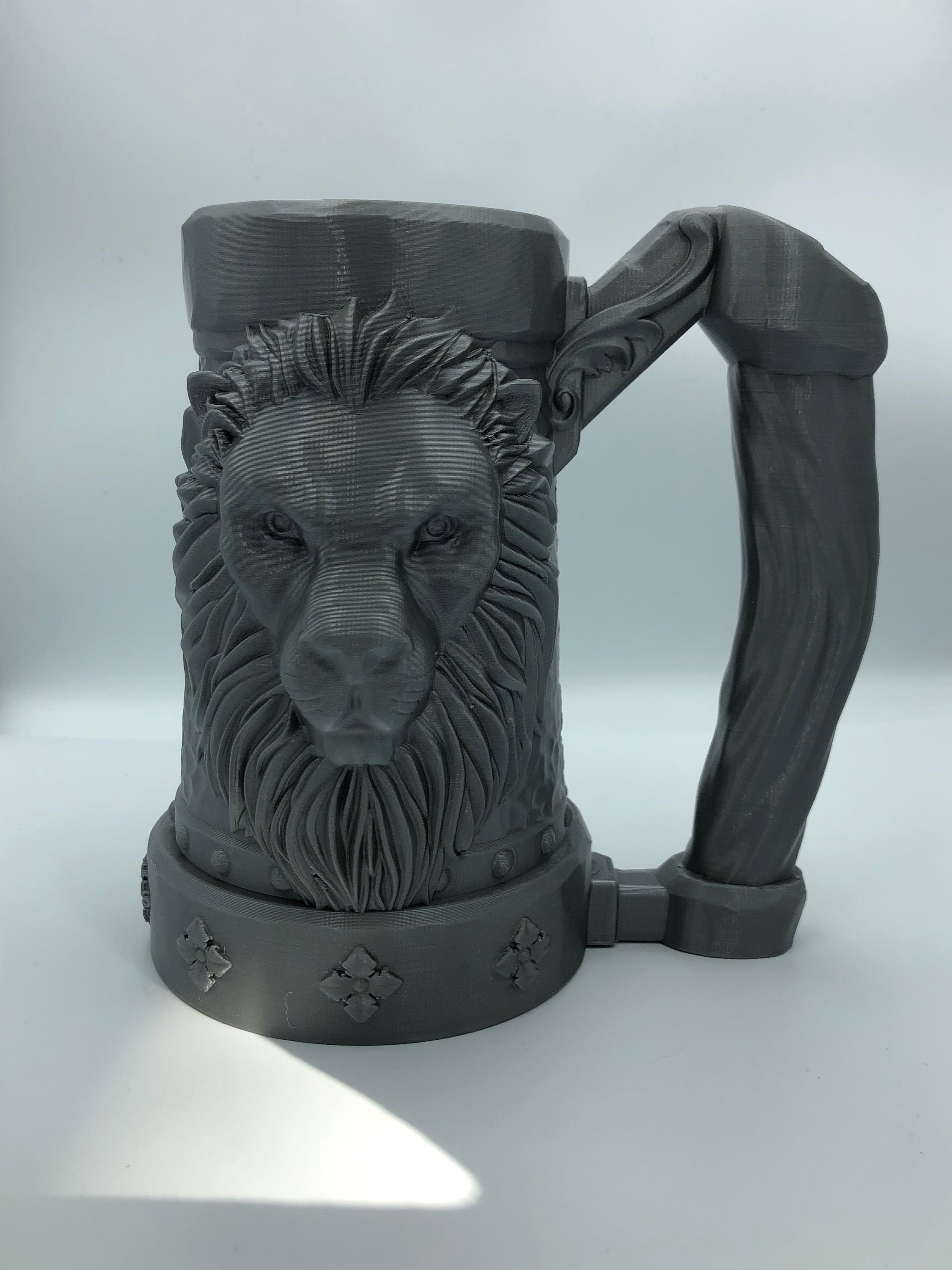 Lion Mug Gaming Mug Mythic Mug Ren Faire Can Holder Role - Etsy