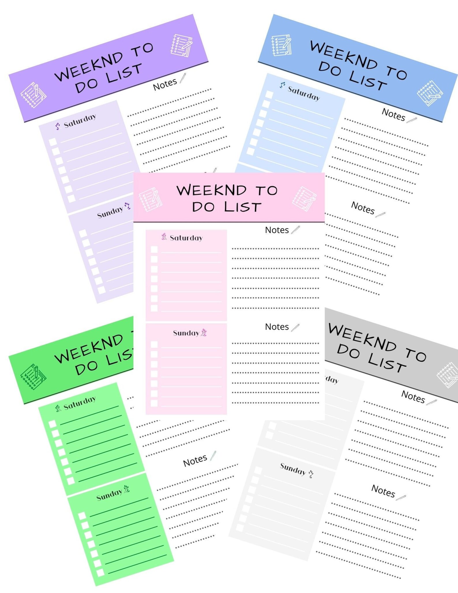 Weekend to Do List Printable Pdf Letter Size | Etsy Hong Kong