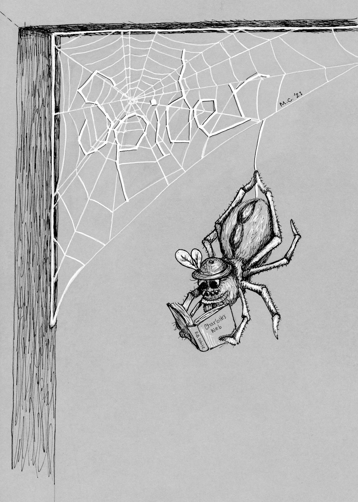 Spider Reading Charlotte's Web 5x7 Giclee Prints | Etsy