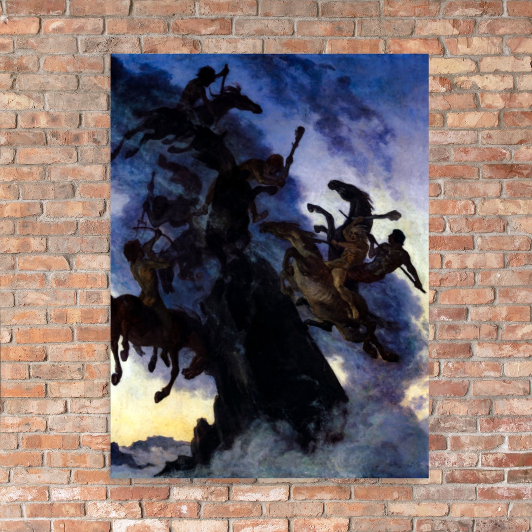 Mythological Art Print - Riders in the Mist by Albert Welti - Albert ...