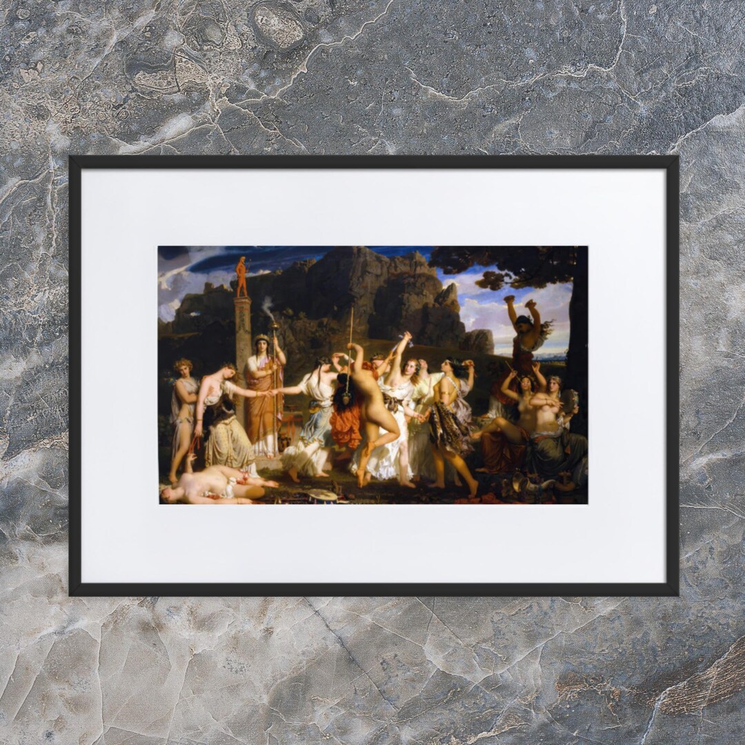 Dance of the Bacchantes by Charles Gleyre - Framed Print With Mat ...
