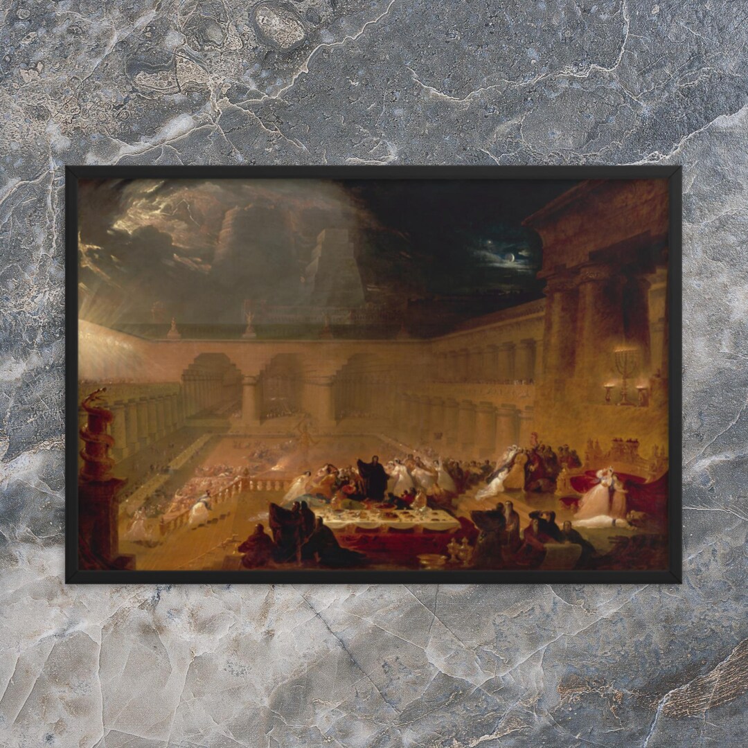 Belshazzar's Feast by John Martin - Framed Belshazzar's Feast Print ...