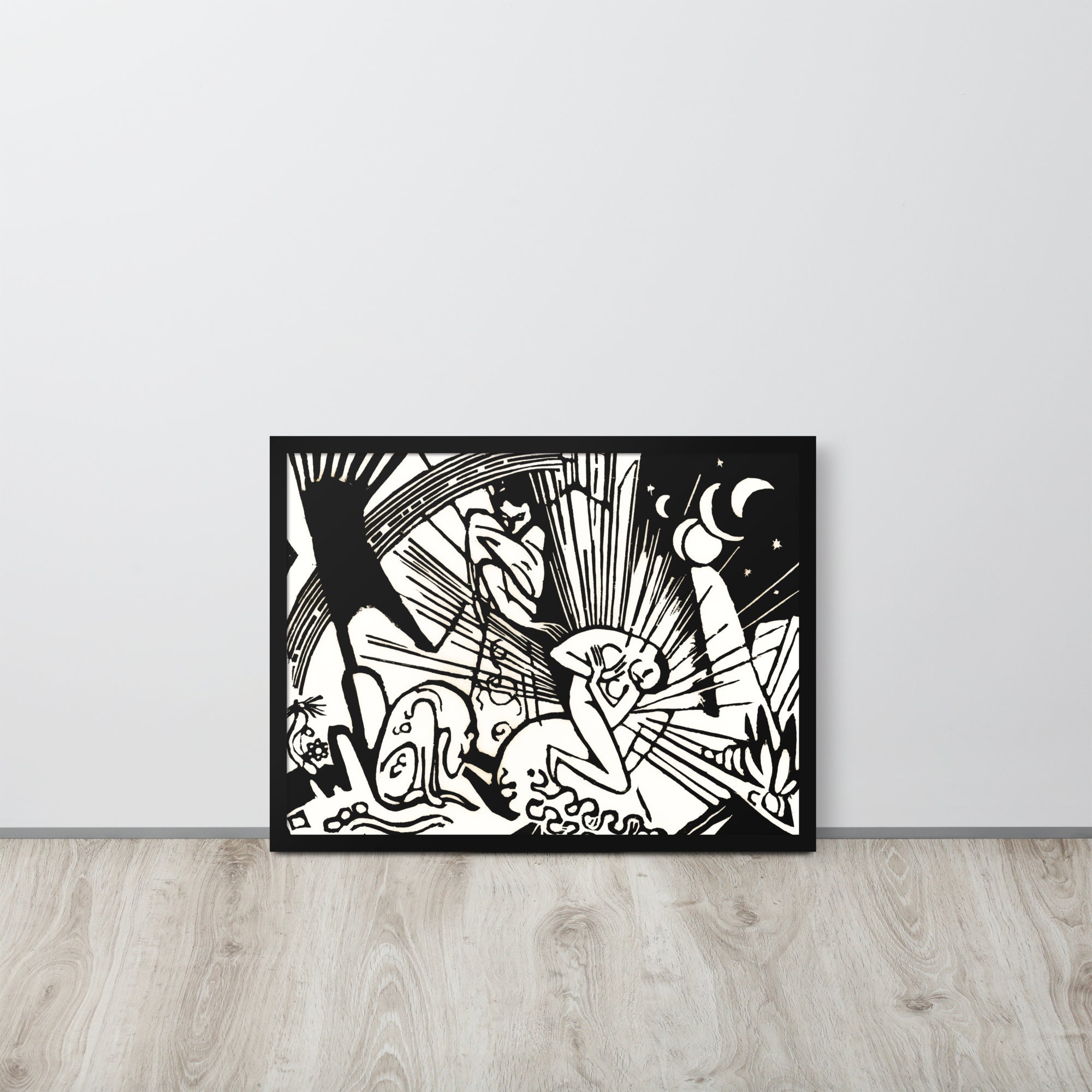 Framed Abstract Art Print Reconciliation by Franz Marc - Etsy