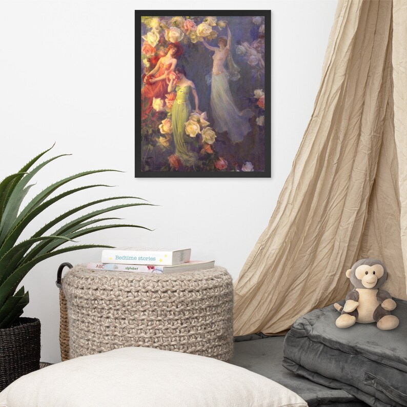Framed Symbolic Art Print - the Perfume of Roses by Charles Courtney ...
