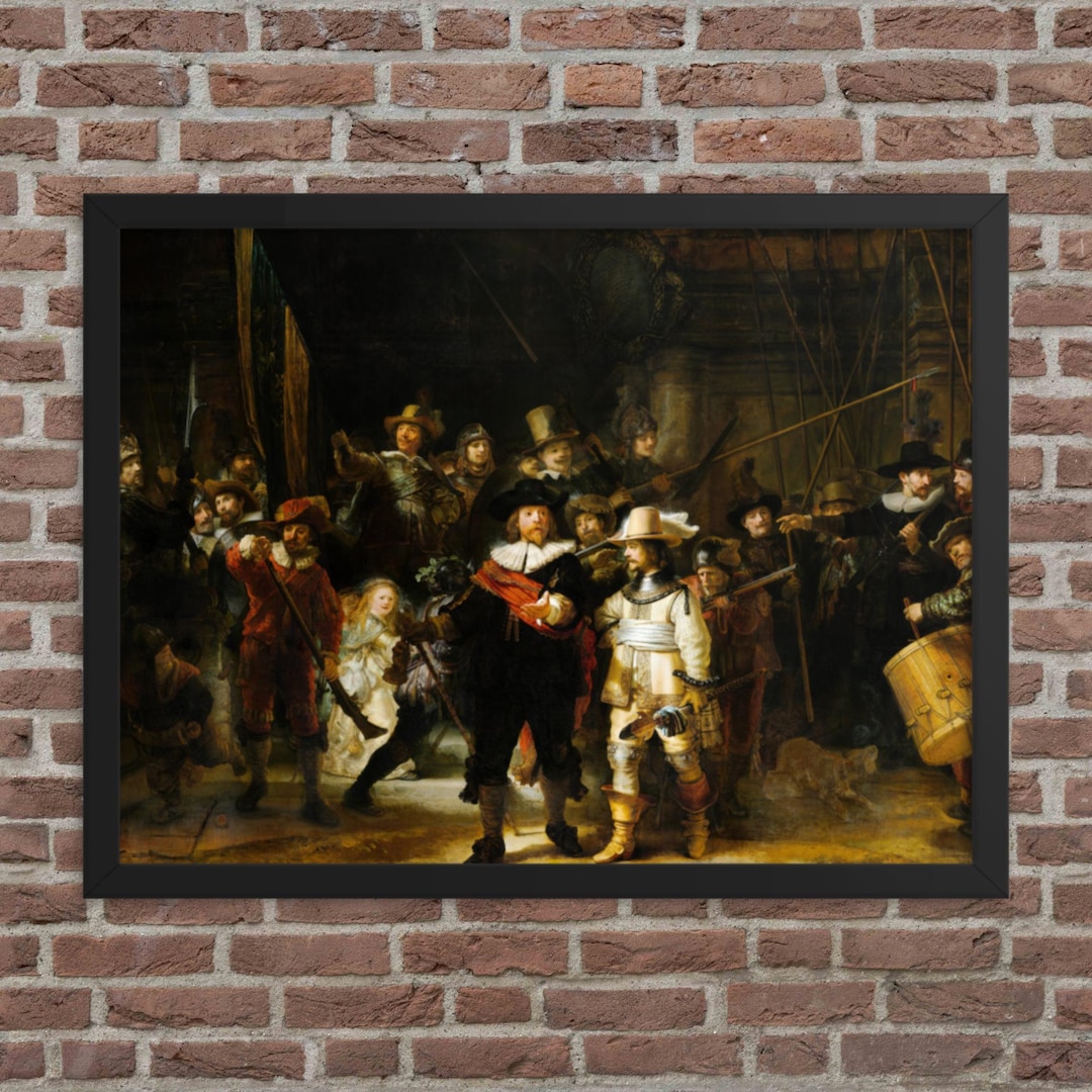 The Night Watch by Rembrandt Van Rijn - Framed Rembrandt Van Rijn Print ...
