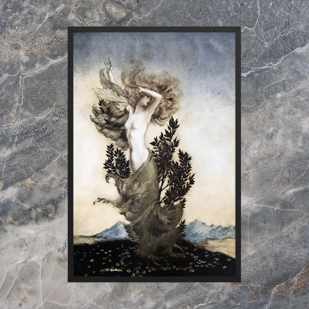 As Daphne Was Root Bound by Arthur Rackham - Framed Mythological Art ...