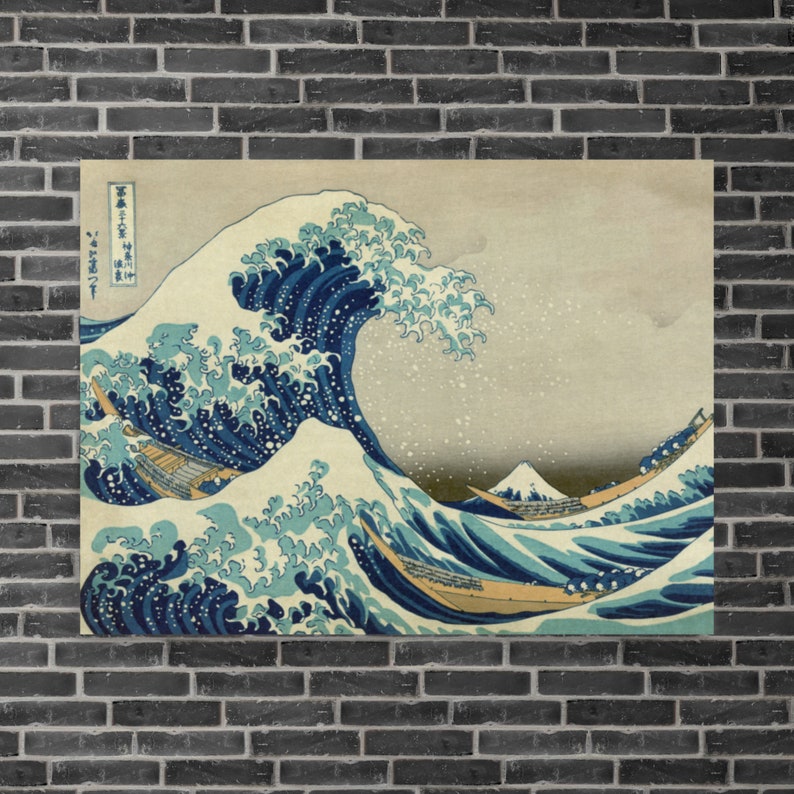 Ukiyo-e Art Print - the Great Wave off Kanagawa by Hokusai - Great Wave ...