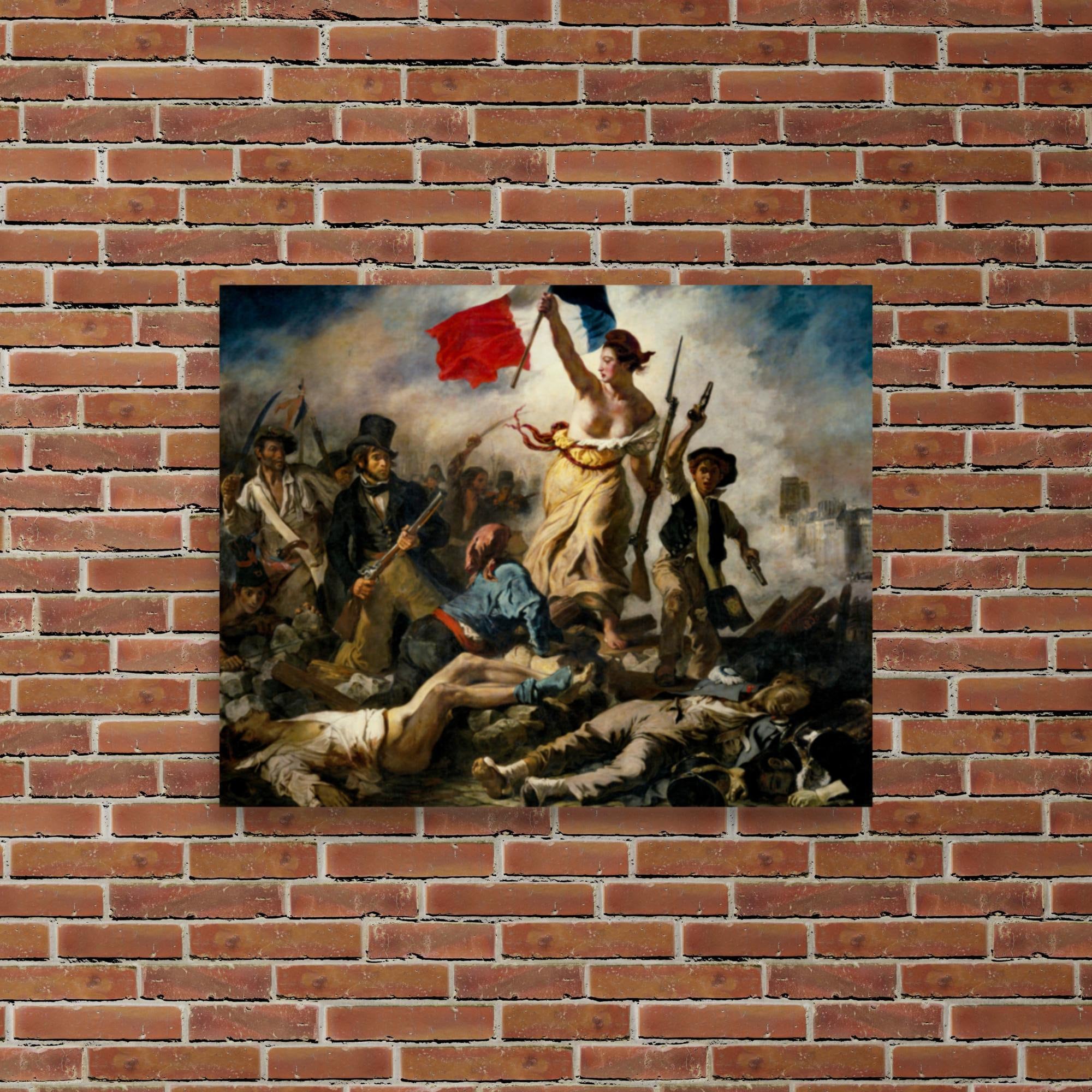 Historical Print Liberty Leading the People by Eugène Delacroix Eugène ...