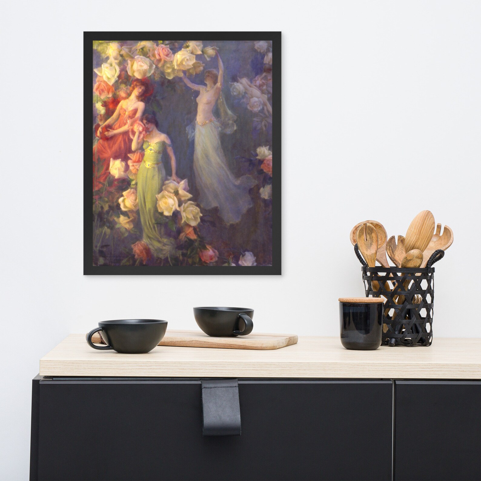 Framed Symbolic Art Print - the Perfume of Roses by Charles Courtney ...