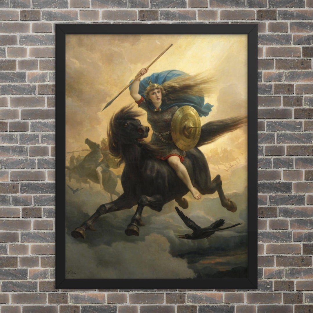 The Valkyrie by Peter Nicolai Arbo - Framed Peter Nicolai Arbo Print ...
