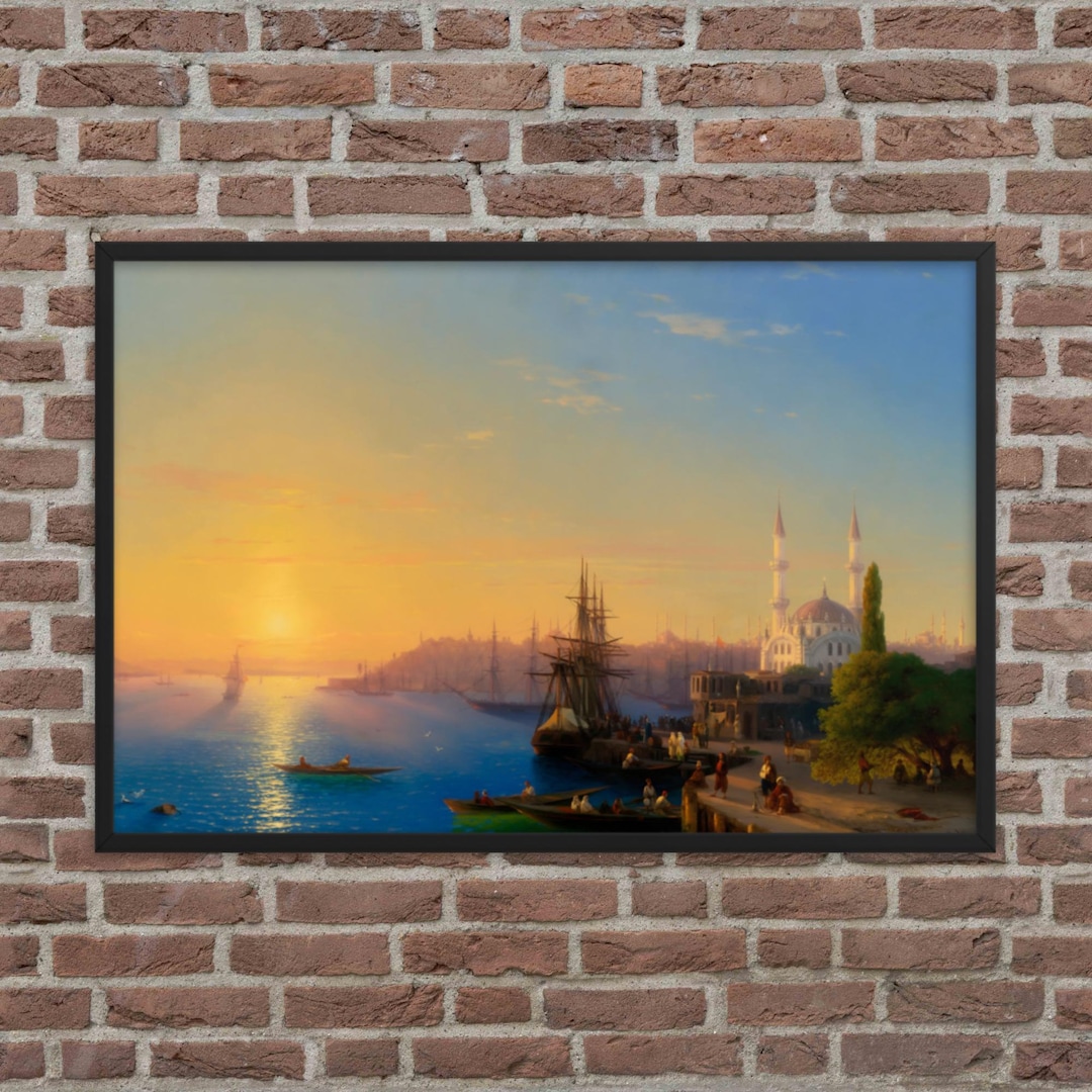 Framed Landscape Print - View of Constantinople and the Bosphorus by ...
