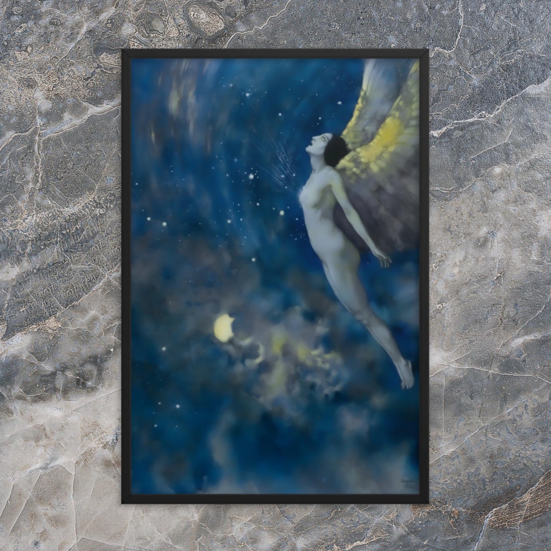 Framed Mythology Print - Israfel by Edmund Dulac - Framed Edmund Dulac ...