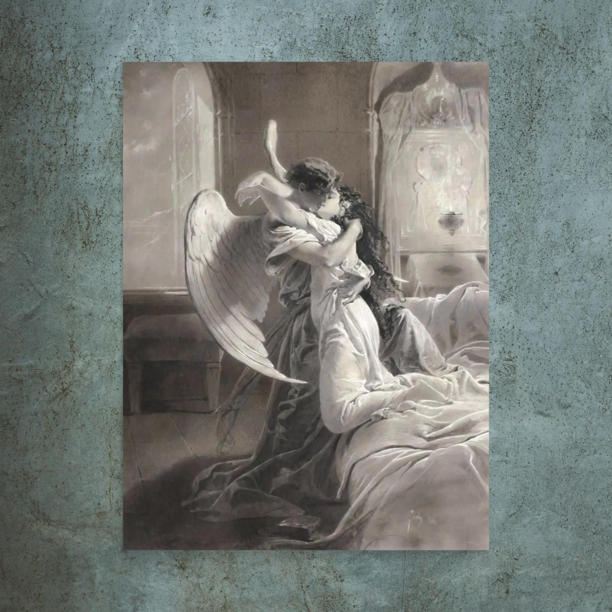 Mythological Print - Romantic Encounter by Mihaly Zichy - Romantic Encounter Print - Mihaly ...