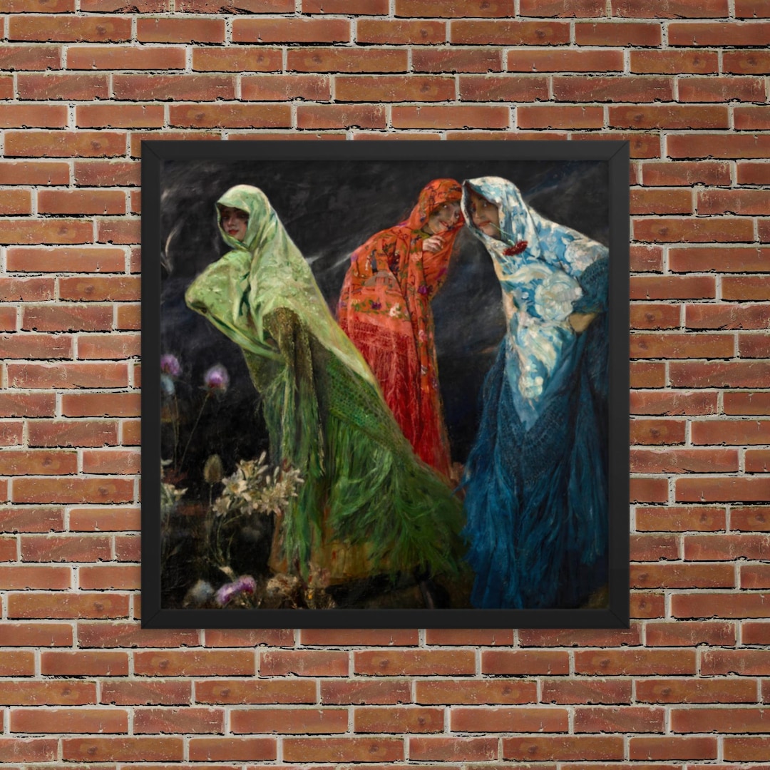 Framed Mythological Print - the Andalusian Fates by José Villegas ...
