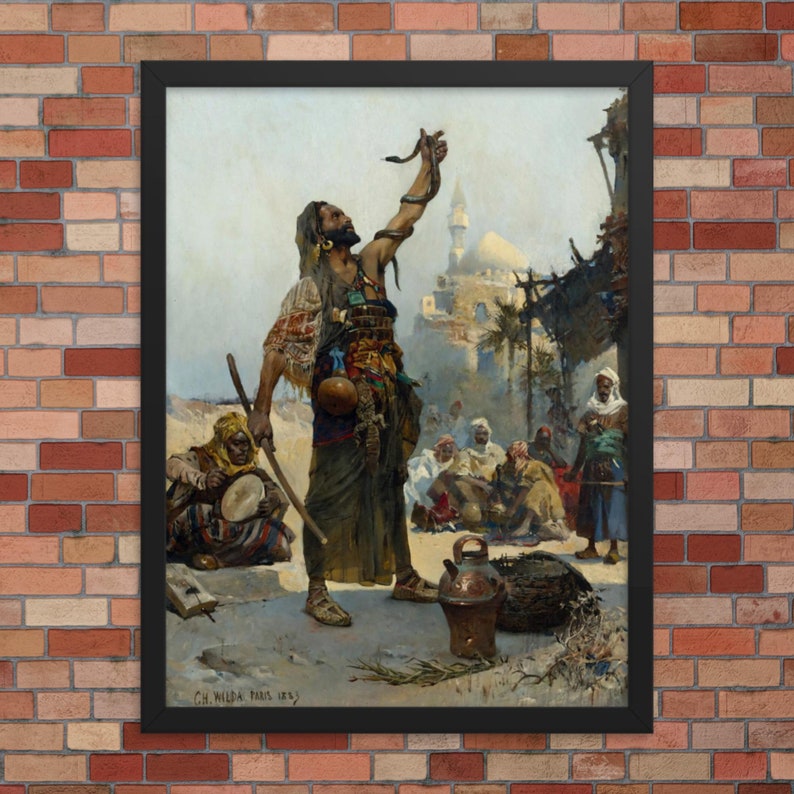 The Snake Charmer by Charles Wilda - Framed Snake Charmer Print ...