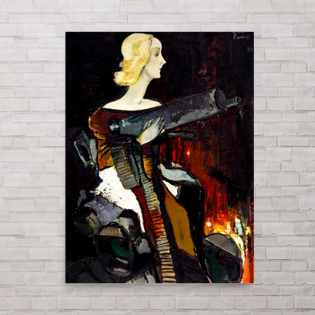 Symbolic Art Print Madonna With a Machine Gun by Karlis Padegs - Etsy