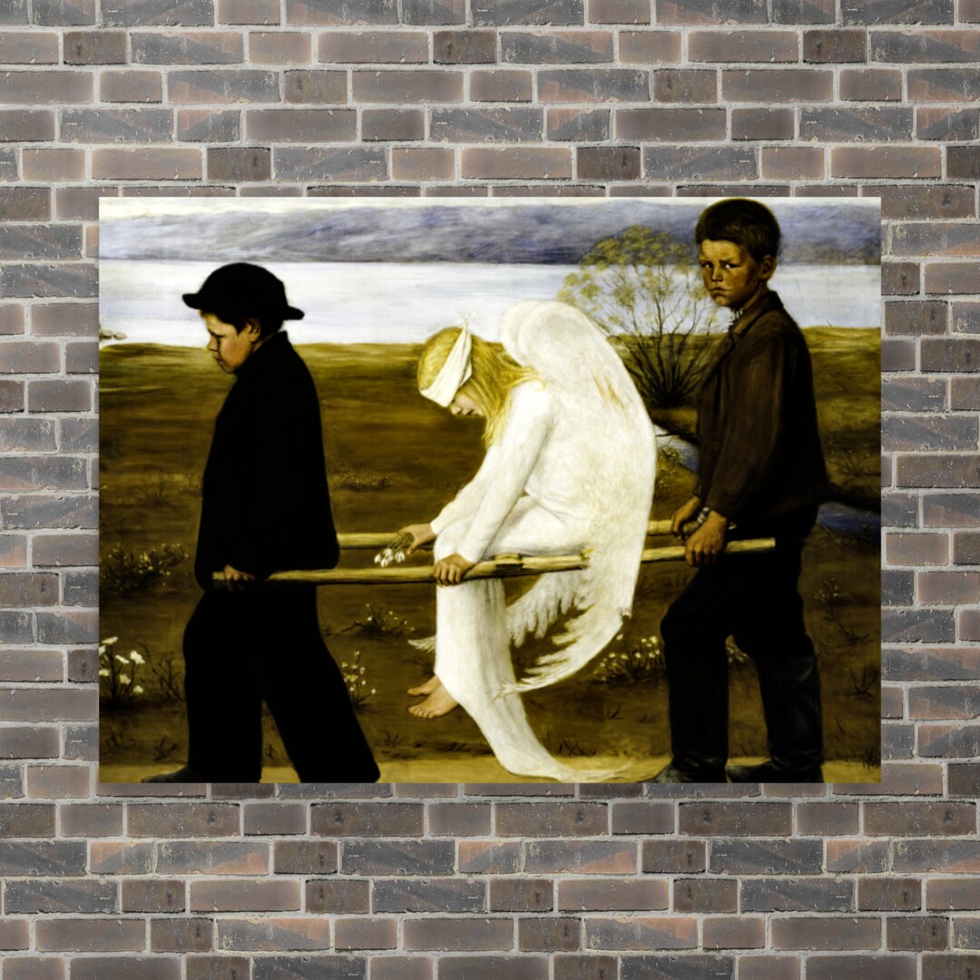 Symbolic Art Print the Wounded Angel by Hugo Simberg Hugo Simberg Print ...