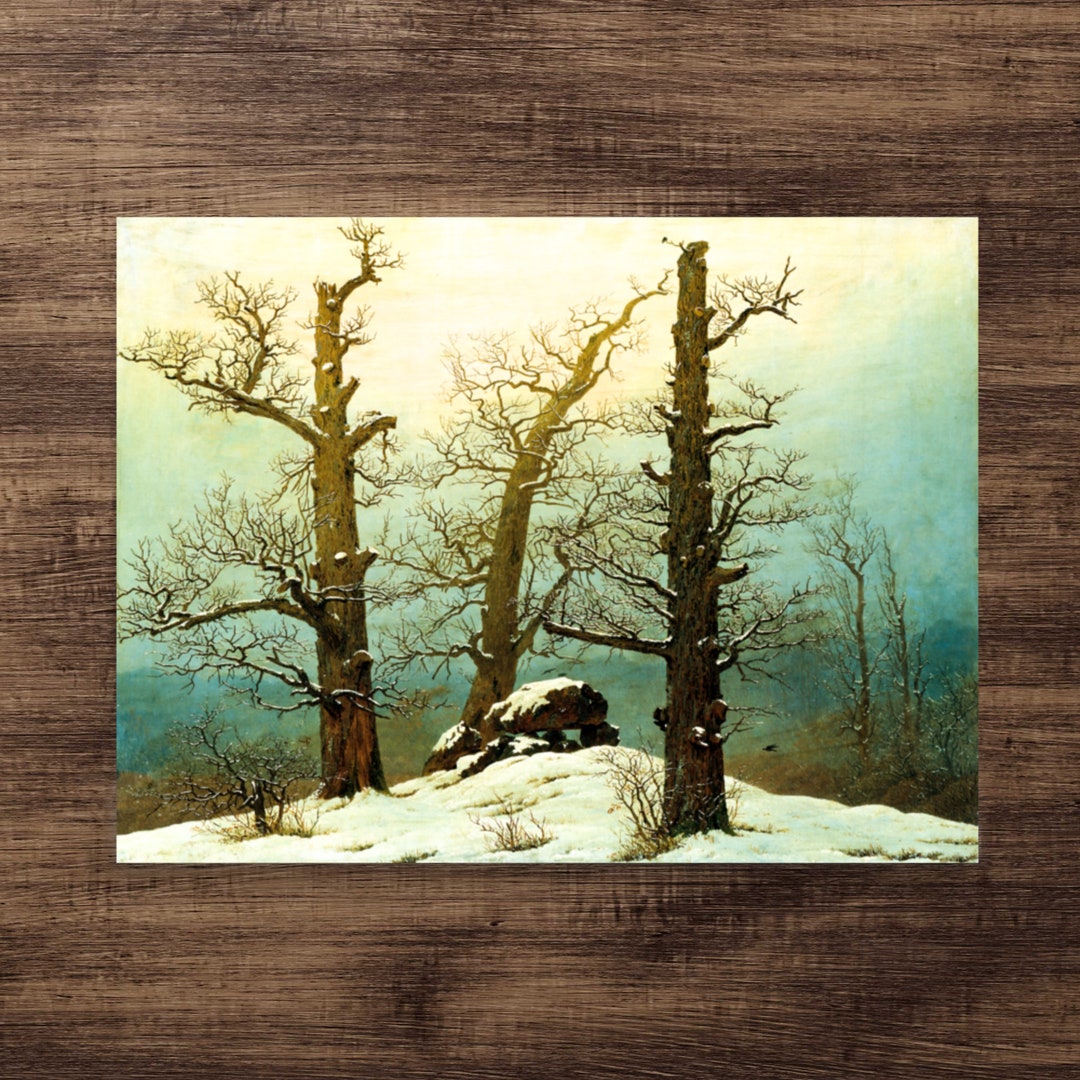 Landscape Art Print - Cairn in Snow by Caspar David Friedrich - Cairn ...