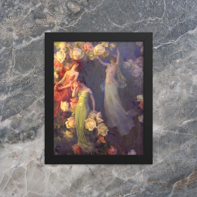 Framed Symbolic Art Print - the Perfume of Roses by Charles Courtney ...