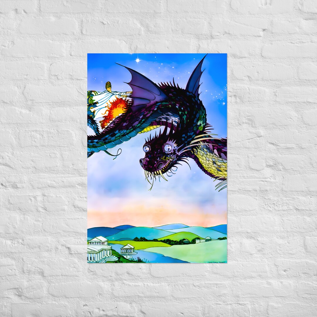 Mythological Art Print - Medea Flew High Over the City by Virginia ...