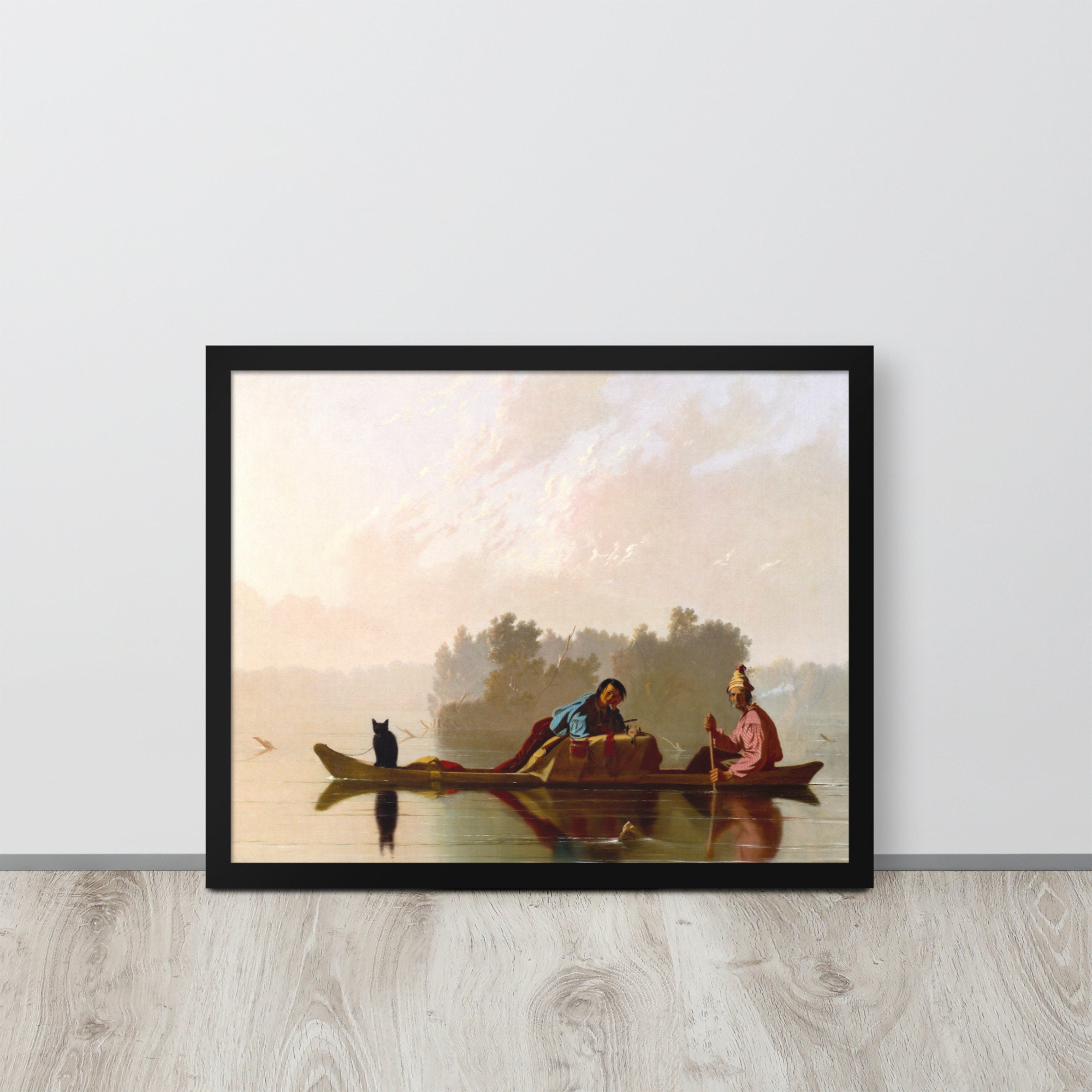 Fur Traders Descending the Missouri by George Caleb Bingham - Framed ...