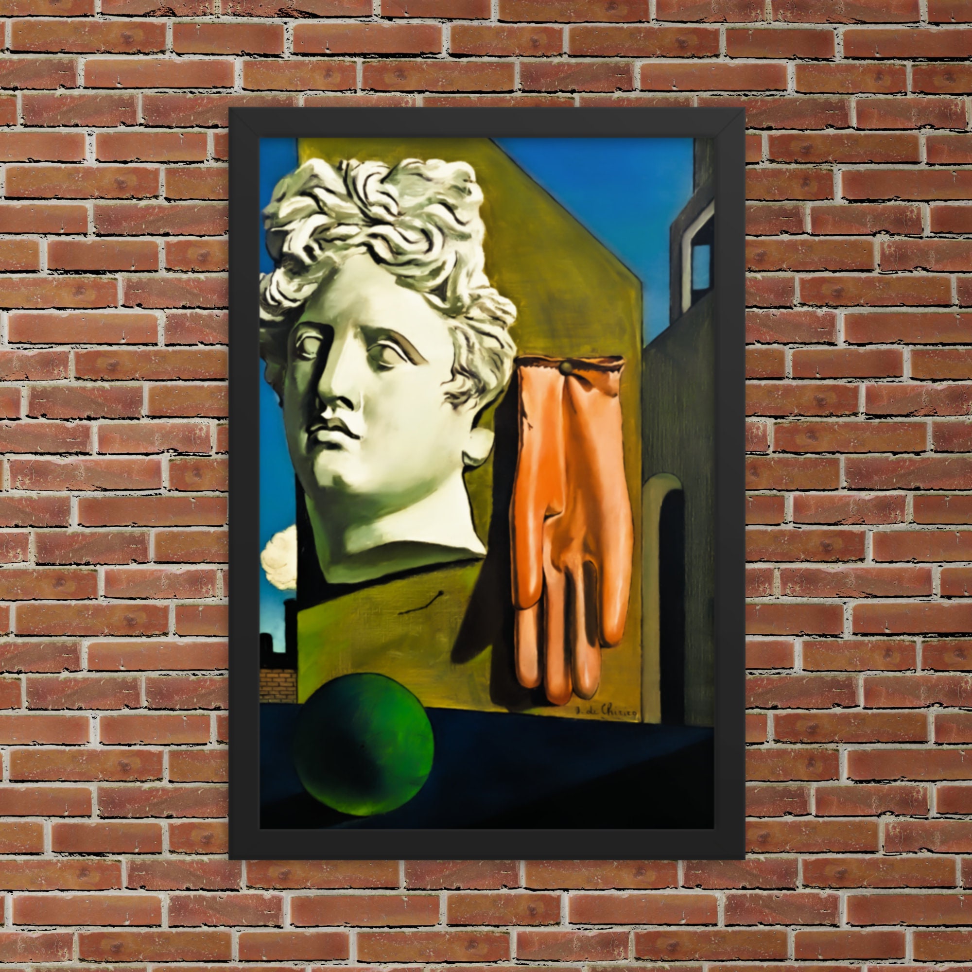 Framed Surrealism Print the Song of Love by Giorgio De Chirico Framed ...