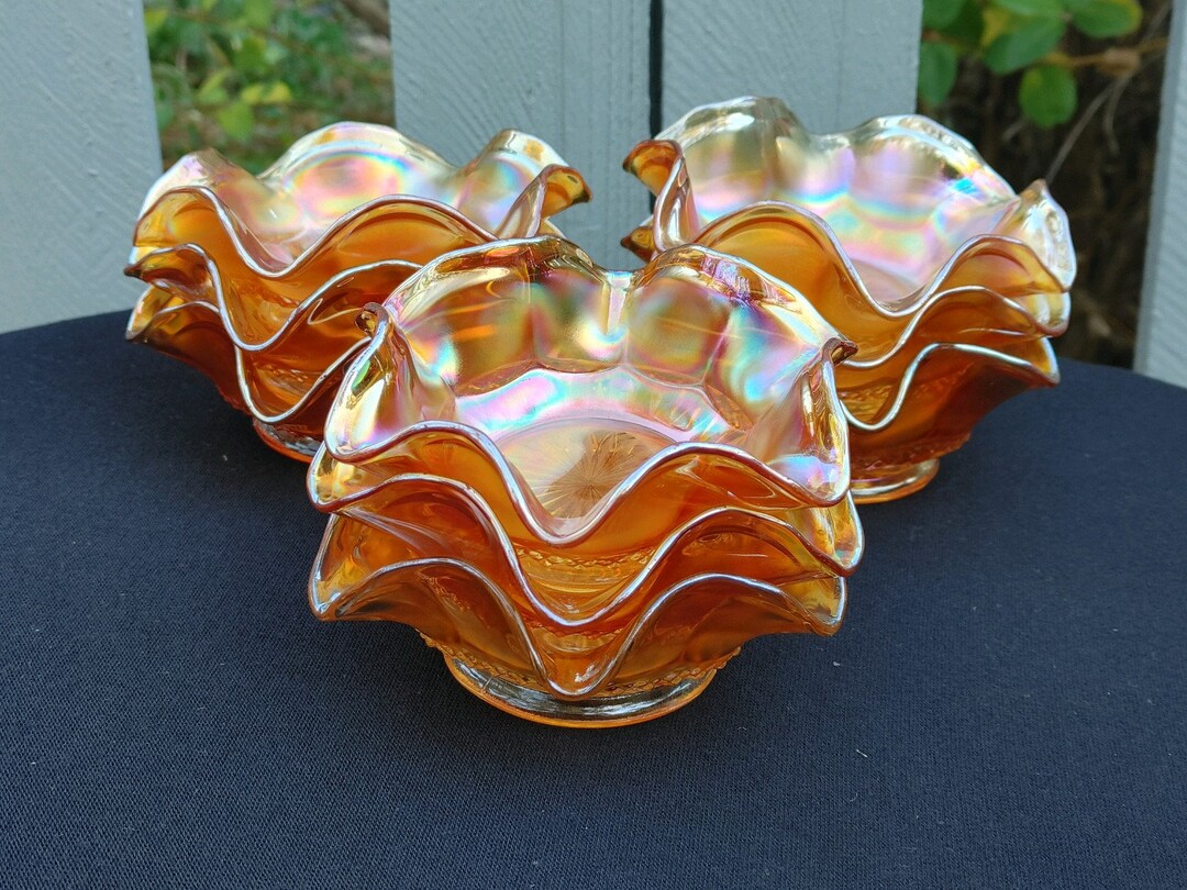 MARIGOLD DESSERT DISHES - Ruffled Edge Stunning Dessert, Compote, or ...